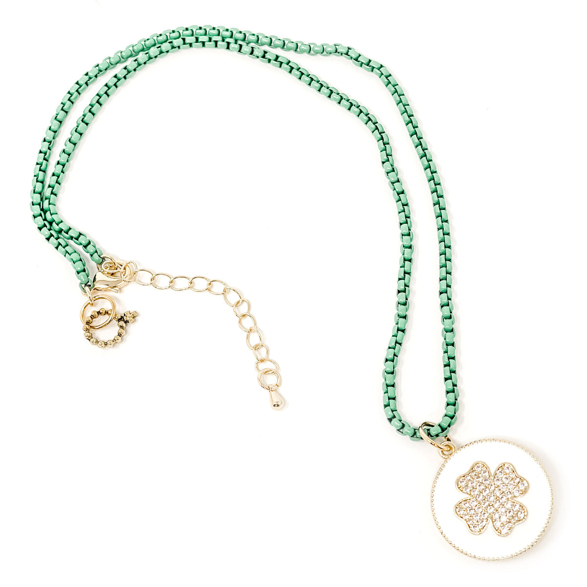 St Patrick's Day Necklace with Vintage Medal – Powerbeads by jen