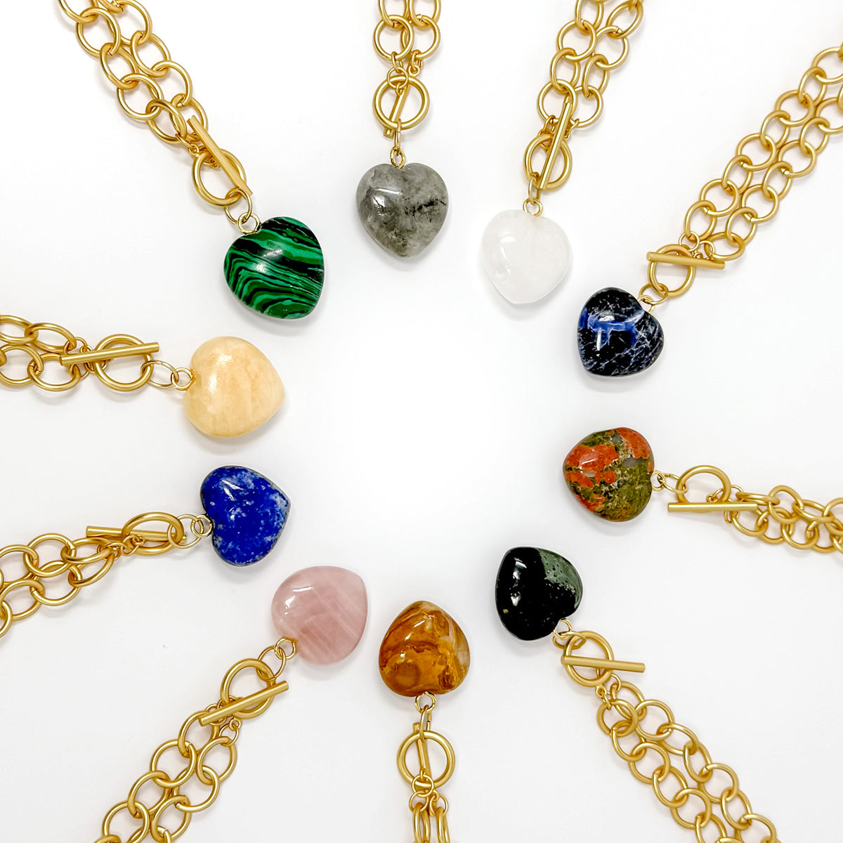 Heart & Soul Lapis Heart with Circle Loop Toggle Necklace – Powerbeads ...