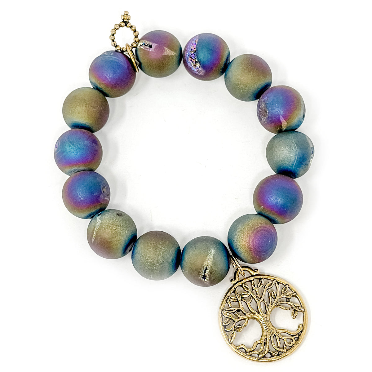 Inspirational Bracelet with Vintage Medal – Powerbeads by jen