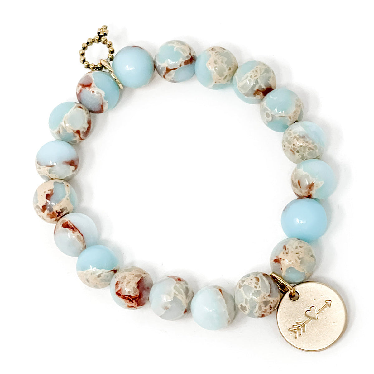Petites Bracelet with Vintage Medal – Powerbeads by jen