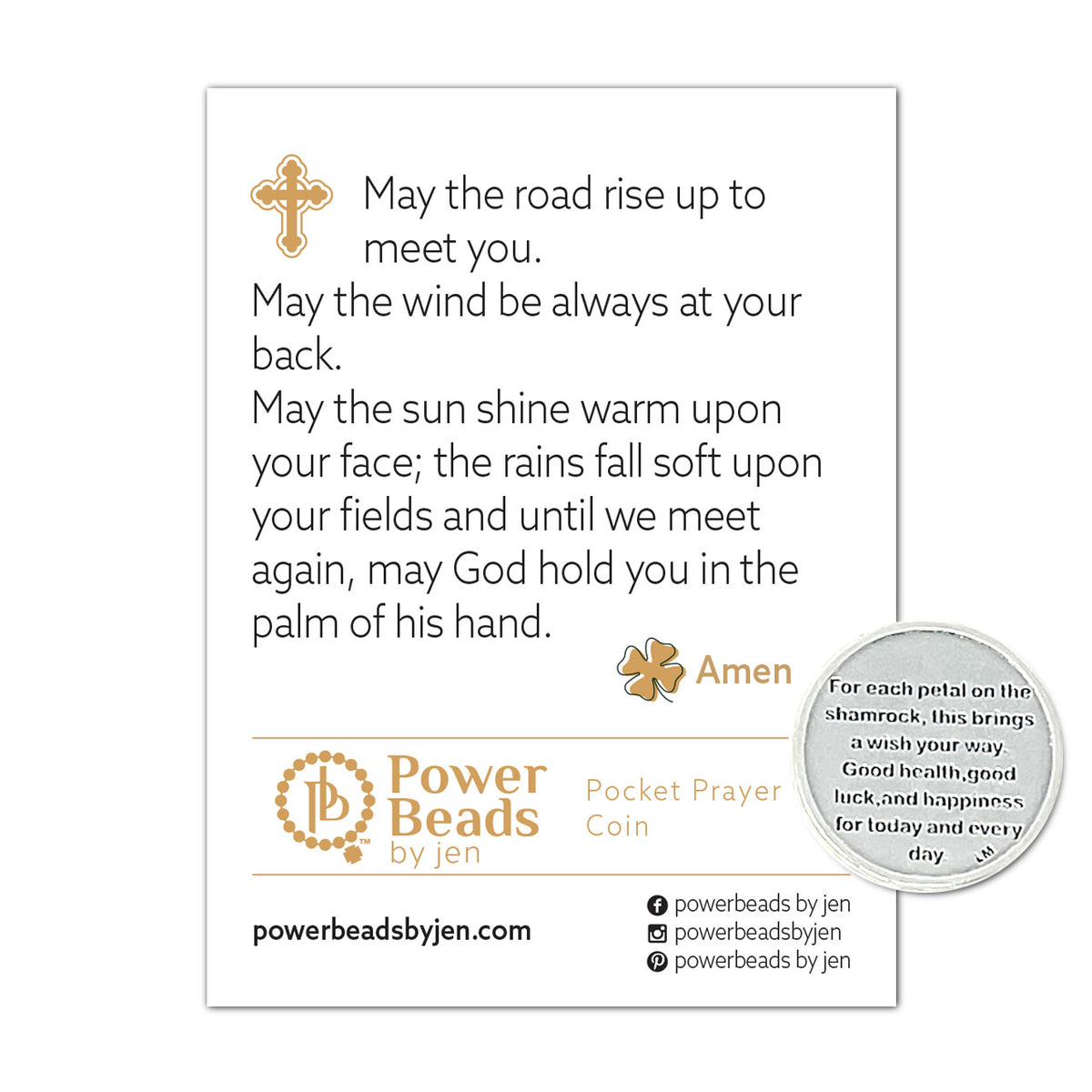Irish Prayer Pocket Coin – Powerbeads by jen