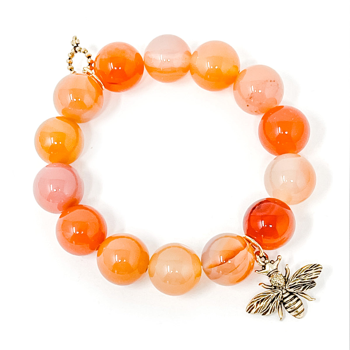 Women's Genstome Bracelet with Vintage Medal – Powerbeads by jen