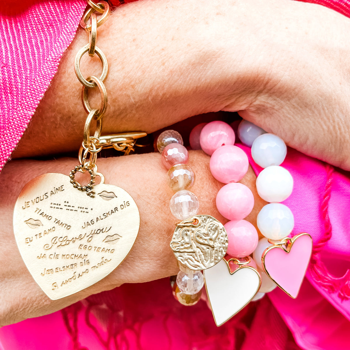 Valentine Bracelet with Medal – Powerbeads by jen